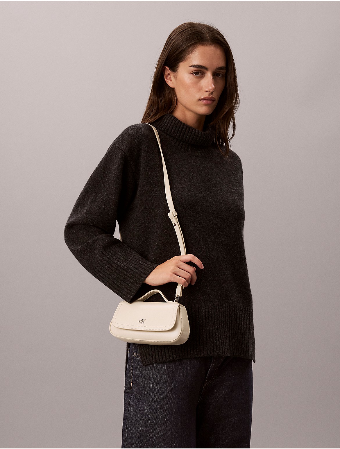 CALVIN KLEIN Calvin Klein Monogram Crossbody Bag with Top Handle